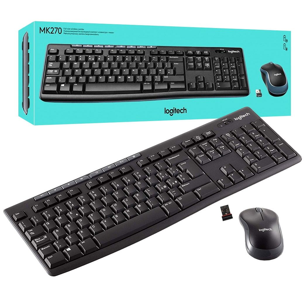 TECLADO Y MOUSE LOGITECH MK270 INALÁMBRICO CON RECEPTOR ESPAÑOL 920 ...